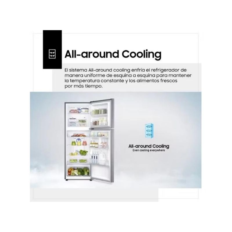 Refrigeradora SAMSUNG Top Mount 255Lt RT25FARADS8 Silver - Electrogo